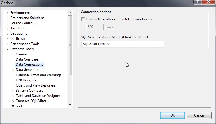 Visual Studio 2010 erro ao adicionar SQL Server Database no projeto - Visual Studio ...